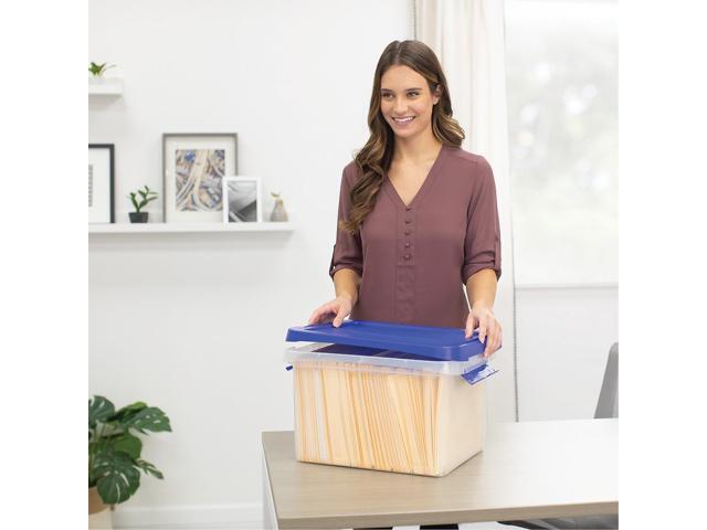 Bankers Box Bankers Box Heavy-Duty Latch Lid Plastic File Box Letter ...