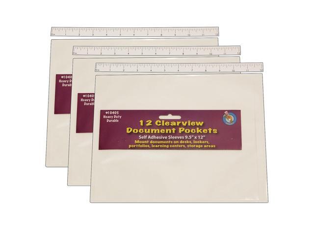 Ashley Heavy Duty Self-Adhesive Sheet Protector 9" x 12" Clear 12 Per ...