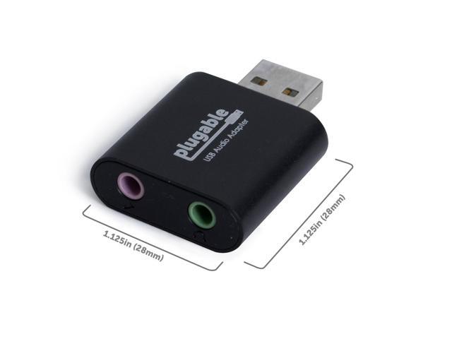 Plugable USB Audio Adapter with 3.5mm Speaker-Headphone and Microphone ...