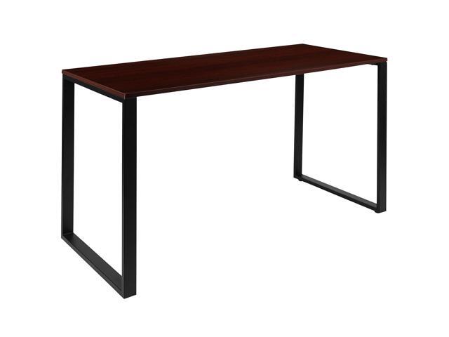 Flash Furniture Tiverton 55"W Industrial Modern Computer Desk Mahogany ...
