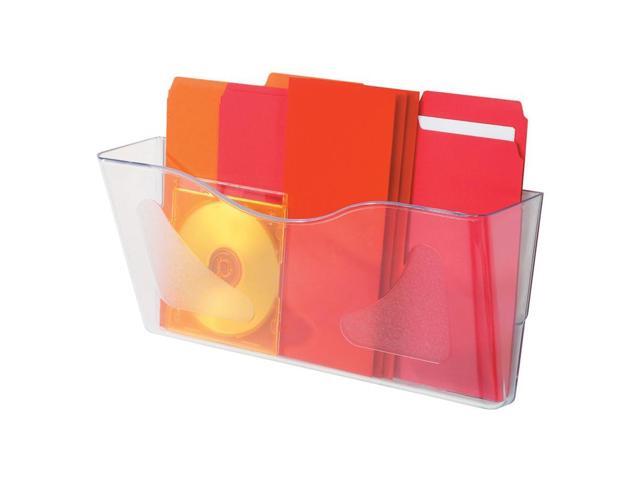 Docupocket Landscape Wall File Pocket, Large Files/Tabloid, Clear ...