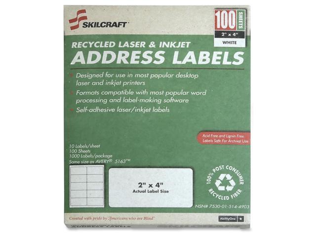 SKILCRAFT Recycled Printer Shipping Labels - Newegg.com