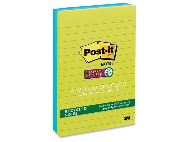 3M Post-it Super Sticky 4x6 Bora Bora Lined Notes - Newegg.com
