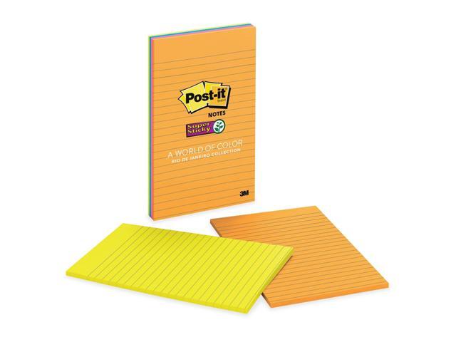 3M Post-it 5x8 Color Lined Super Sticky Notes - Newegg.com