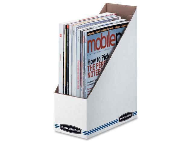 Corrugated Cardboard Magazine File, 4 X 9 1/4 X 11 3/4, White, 12/Cart ...