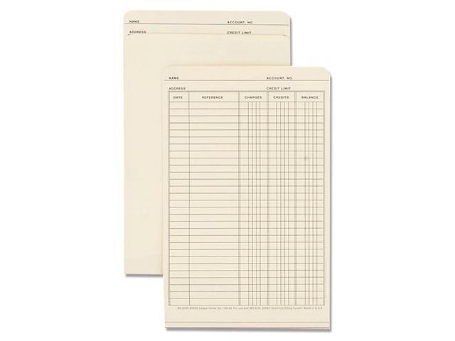 Wilson Jones Folders For Use In Plastic Ledger 9-1/2"x6" 100/BX Manila ...