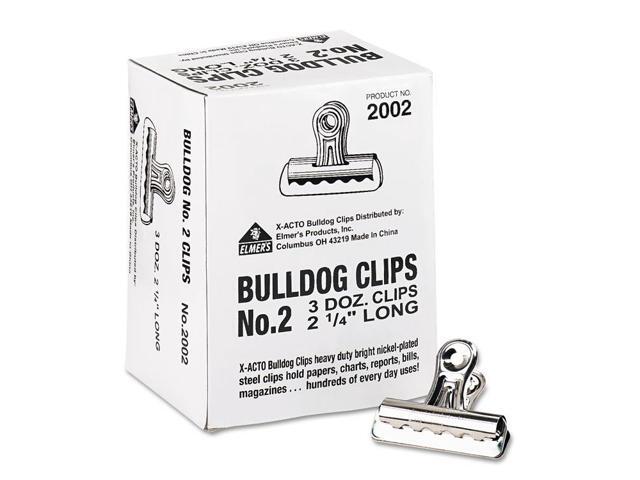 Bulldog Clips, Medium, Nickel-Plated, 36/Box 2002LMR - Newegg.com