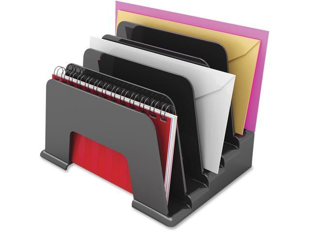 Deflect-O Small Inclined File Sorter 5 Compartment Black 34504 - Newegg.com