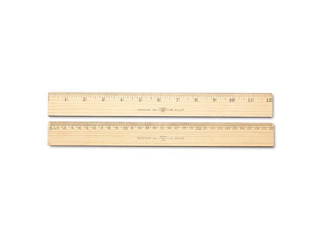 Westcott Wood Ruler Metric and 1/16" Scale with Single Metal Edge 30 cm ...