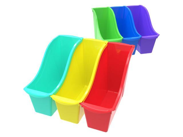 Storex Small Book Bin 4-1/2"Wx11-3/4"Lx8-1/2"H 6/ST Assorted 70113U06C ...