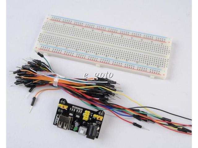 MB102 power breadboard Module + MB102 Solderless breadBoard + wiring ...