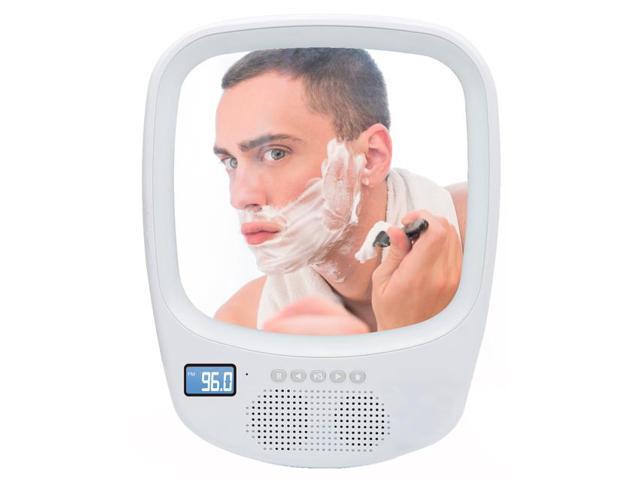 Qfx R70S Shower Radio Mirror With Bluetooth Speaker - Newegg.com