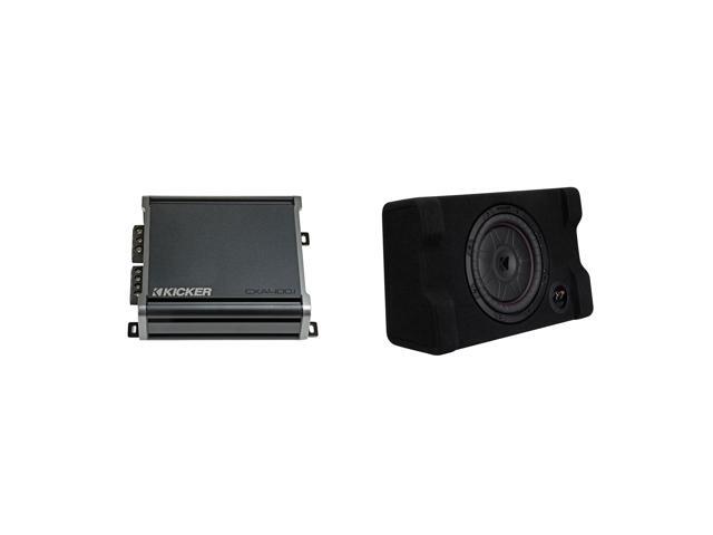 Kicker 52CVTDF102 CVTDF 10" Sub Down Firing enclosure w/ 400 Watt Amp ...