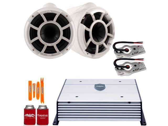 Wet Sounds REV10W-SXM White 10" Tower speakers with Stainless Swivel ...