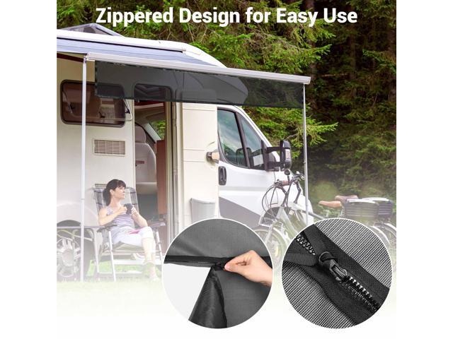 6x10' RV Awning Sun Shade Screen Mesh UV Blocker RV Awning Shade Patio ...