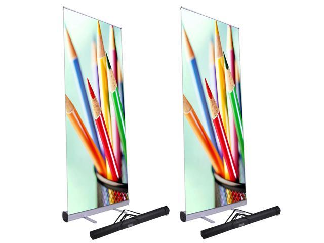 2x Economy 33"x79" Retractable Roll Up Banner Stand Trade Show Display ...
