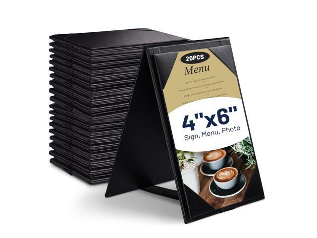 WeChef 20 Pack 4"x6" Double-Sided Menu A-Frame Holder Table Tent ...