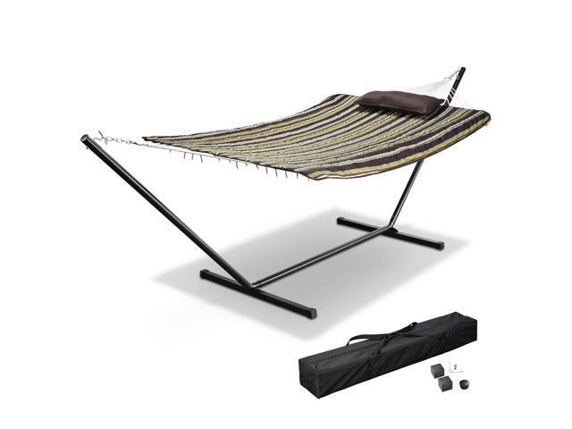 Hammock with Stand for 2 Person 500Lbs Pillow Carrying Case Outdoor ...