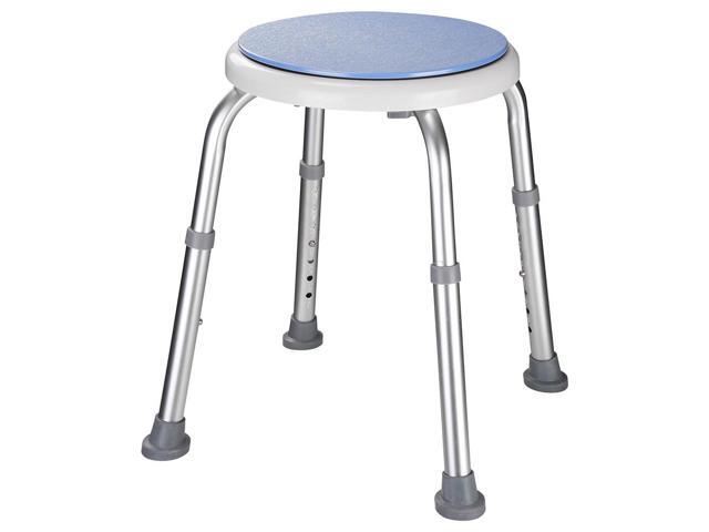 14" Adjustable Medical Bath Stool Safety Shower Stool Swivel Chair with ...