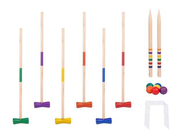 Monoprice Six Player Croquet Set, for Adults and Children, Kids ...