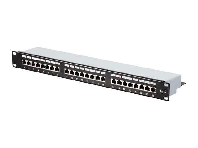 Monoprice Cat6 Patch Panel - 19 inch | FTP, 1U, Dual Krone IDC, 24-port ...