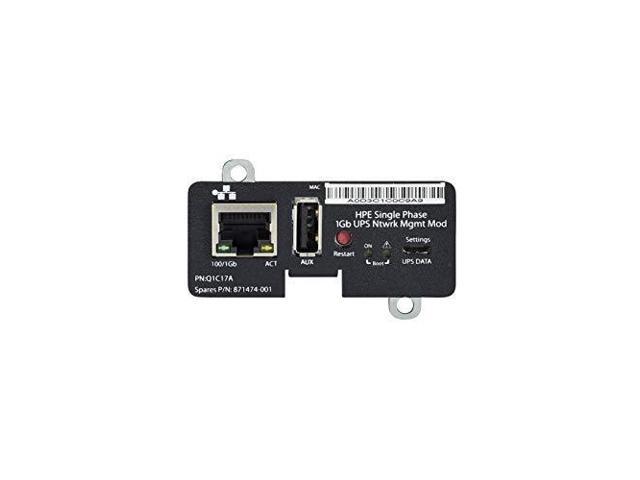 HEWLETT PACKARD ENTERPRISE HPE SINGLE PHASE 1GB UPS NTWRK MGMT MOD ...
