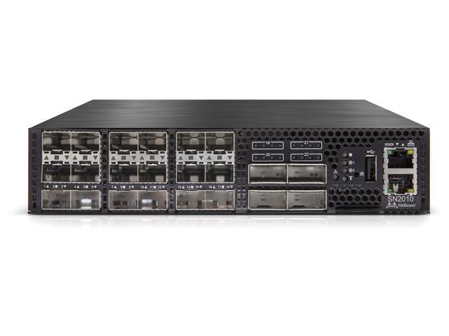 Mellanox Spectrum Based 25GbE/100GbE 1U Open Ethernet Switch with Cumulus Linux, 18 SFP28 and 4 ...