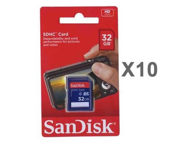 SanDisk 32GB SDHC Class 4 Memory Card SDSDB-032G-B35 Retail (10 Pack) - Newegg.com