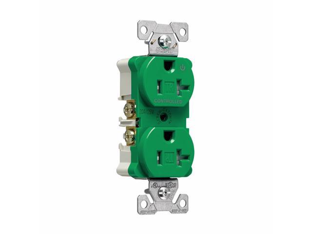 Eaton TR5362CHGN Arrow Hart, Tamper Resistant Half Control Heavy Duty ...
