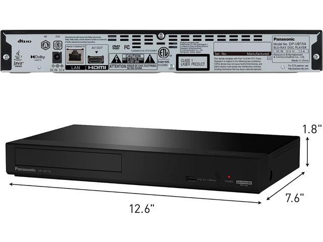 Panasonic 4K Blu Ray Player, Ultra HD Premium Video Playback and Hi-Res ...