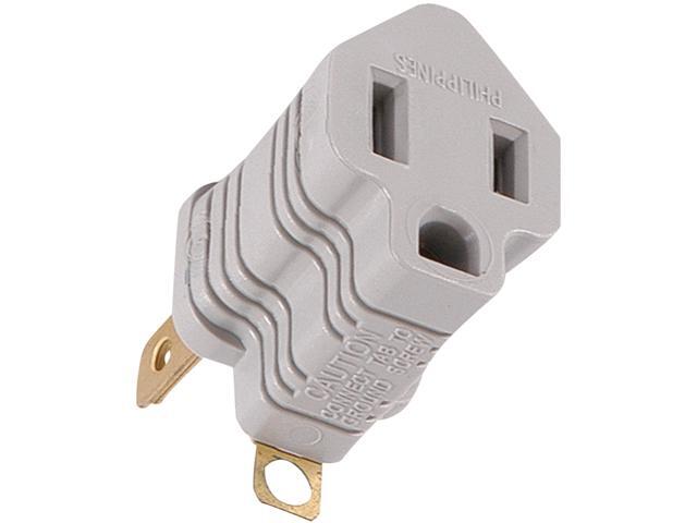 GE 58900 Polarized Grounding Adapter Plug (Gray) - Newegg.com