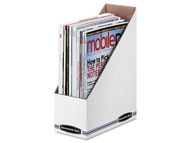 Corrugated Cardboard Magazine File, 4 X 9 1/4 X 11 3/4, White, 12/Cart ...