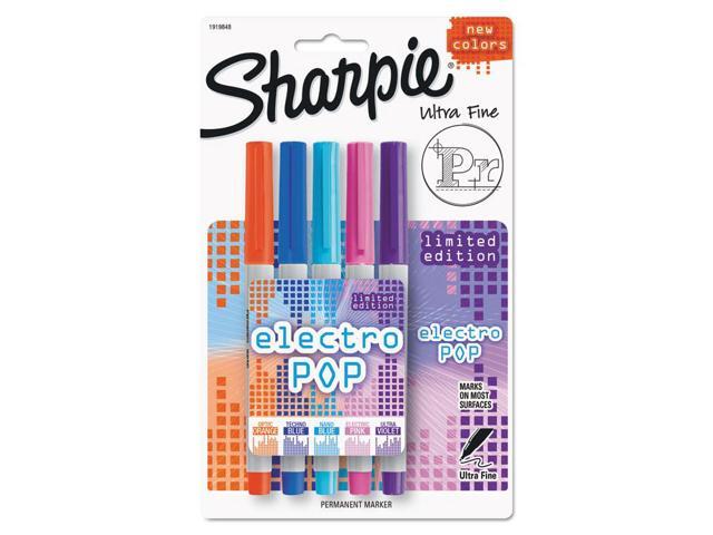Sharpie 1919848 Ultra Fine Electro Pop Marker, Assorted Colors, 5/Pack ...