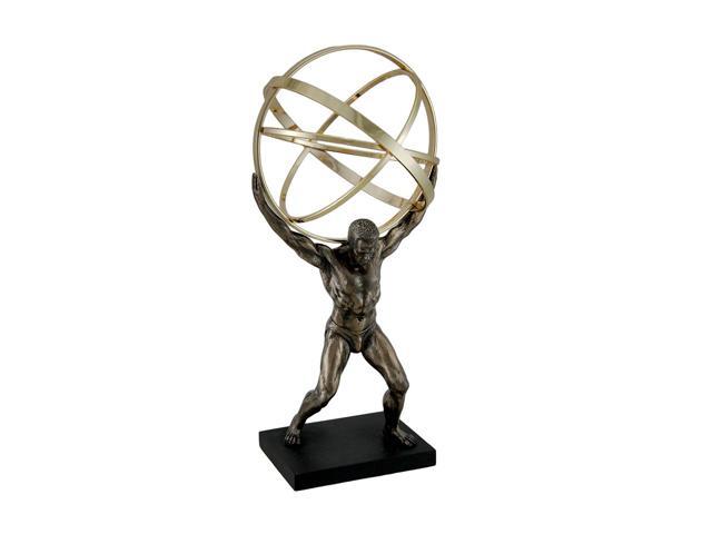 Atlas Carrying Celestial Sphere Bronze Finished Statue - Newegg.com