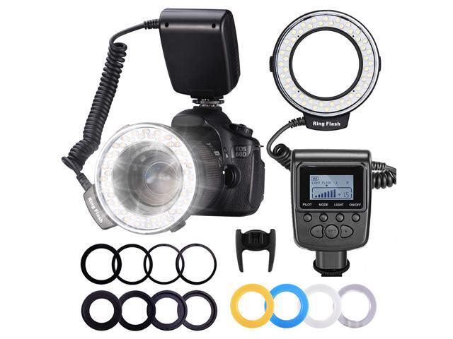 Neewer® 48 Macro LED Ring Flash Light Includes 4 Diffusers (Clear ...