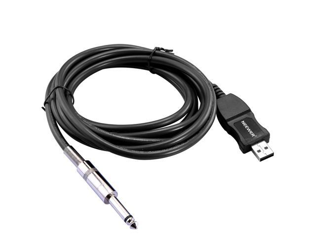 Neewer Guitar Bass To USB Link Cable Adapter for PC/MAC Recording ...
