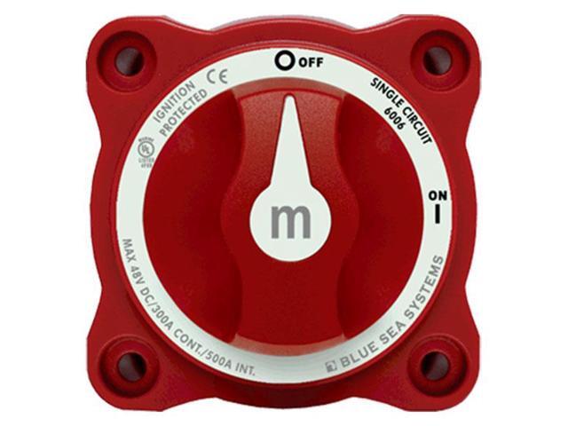 Blue Sea 6006 m-Series (Mini) Battery Switch Single Circuit ON/OFF Red ...