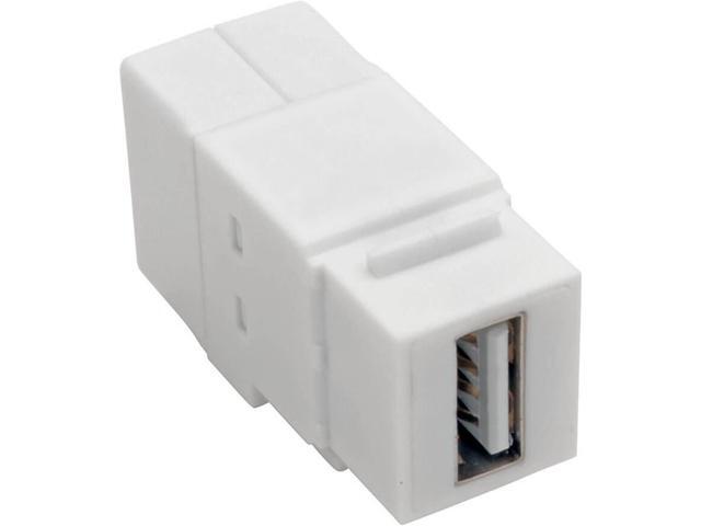 Tripp Lite USB 2.0 All-in-One Keystone/Panel Mount Coupler (F/F), White ...