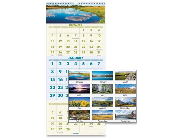 At-A-Glance Scenic Three-Month Wall Calendar 12 x 27 2020 DMW50328 ...