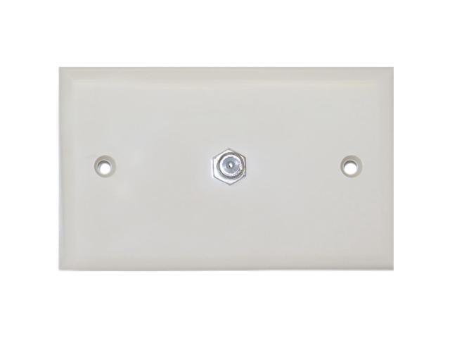 Cable Wholesale TV Wall Plate W/ 1 F-Pin Coupler - Ivory - Newegg.com