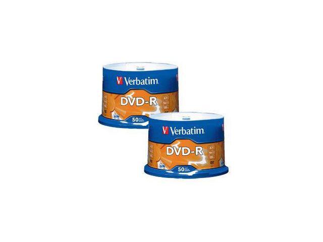 Verbatim 4.7GB 16X DVD-R 50 packs x 2 Disc with Advanced Azo Recording Dye Model 95101 - Newegg.com