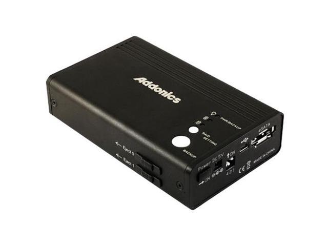 Addonics AE25RDESU Black Portable Dual Drive RAID Enclosure - Newegg.com