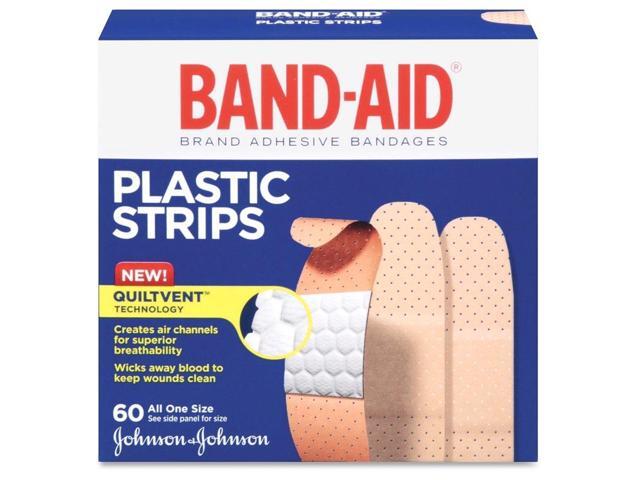 Johnson & Johnson Adhesive Bandages Plastic All One Size 3/4" 60/BX ...
