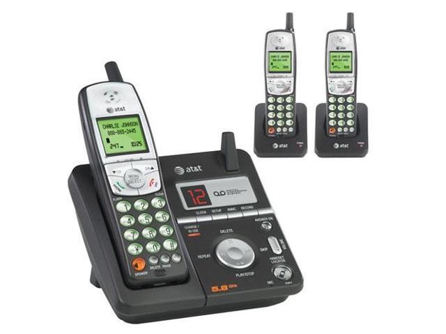 AT&T E5813B 5.8 GHz Analog 3X Handsets Cordless Phone - Newegg.com