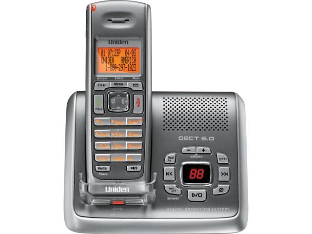 Uniden DECT2080 1.9 GHz Digital DECT 6.0 1X Handsets Cordless Phones ...