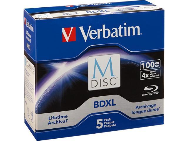 Verbatim Blu-ray Recordable Media - BD-R XL - 4x - 100 GB - 5 Pack ...