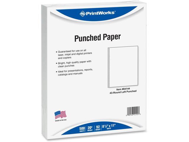 PrintWorks Professional 43-Hole Pre-Punched Spiral Coil Paper for ...