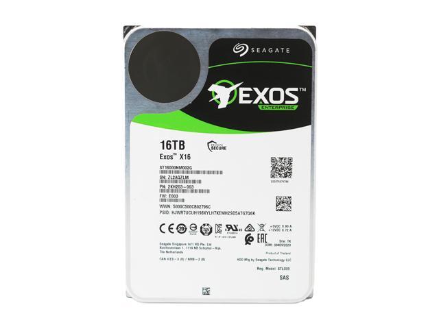Refurbished: Seagate Exos X16 16TB SAS 12Gb/s 3.5" Enterprise HDD ...