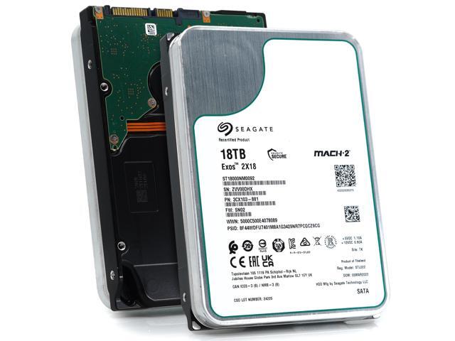 Refurbished: Seagate Exos 2X18 18TB SATA 6Gb/s 7200RPM 3.5" Enterprise ...