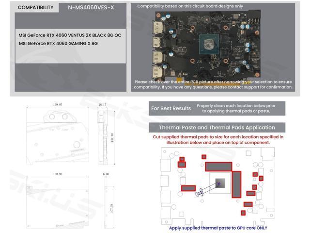 Bykski Full Coverage GPU Water Block and Backplate For MSI GeForce RTX ...